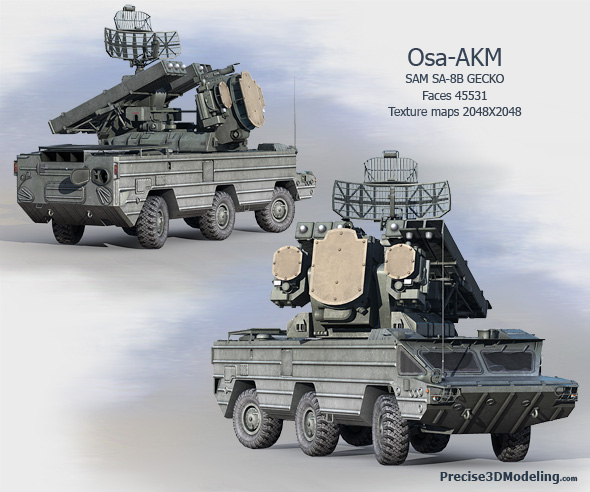 Russian Osa-AKM (SA-8B GECKO) Mobile SAM system