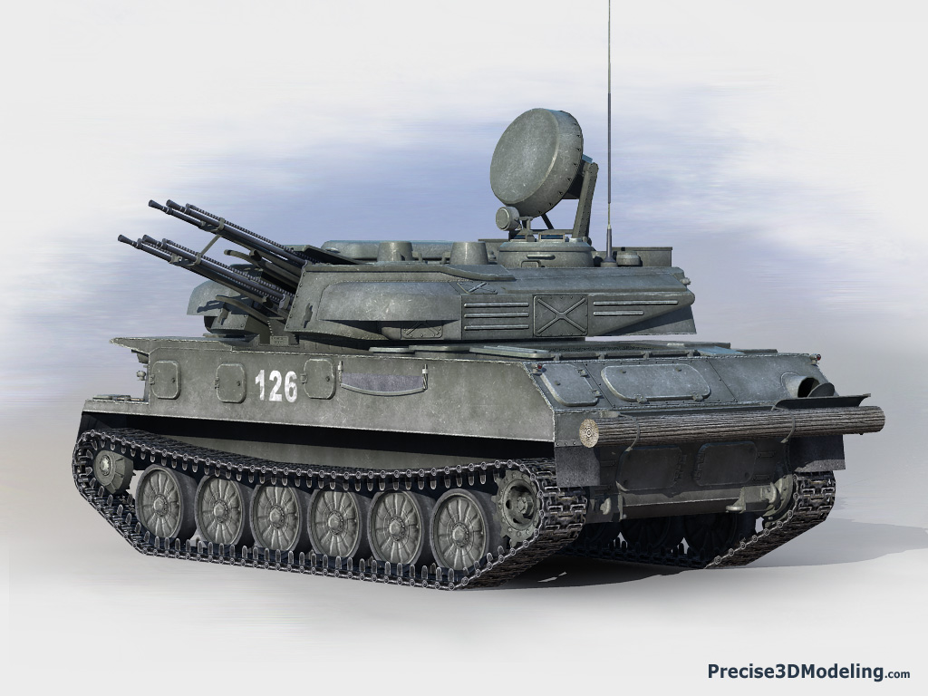 Russian ZSU-23-4 Shilka Self-propelled anti-aircraft gun